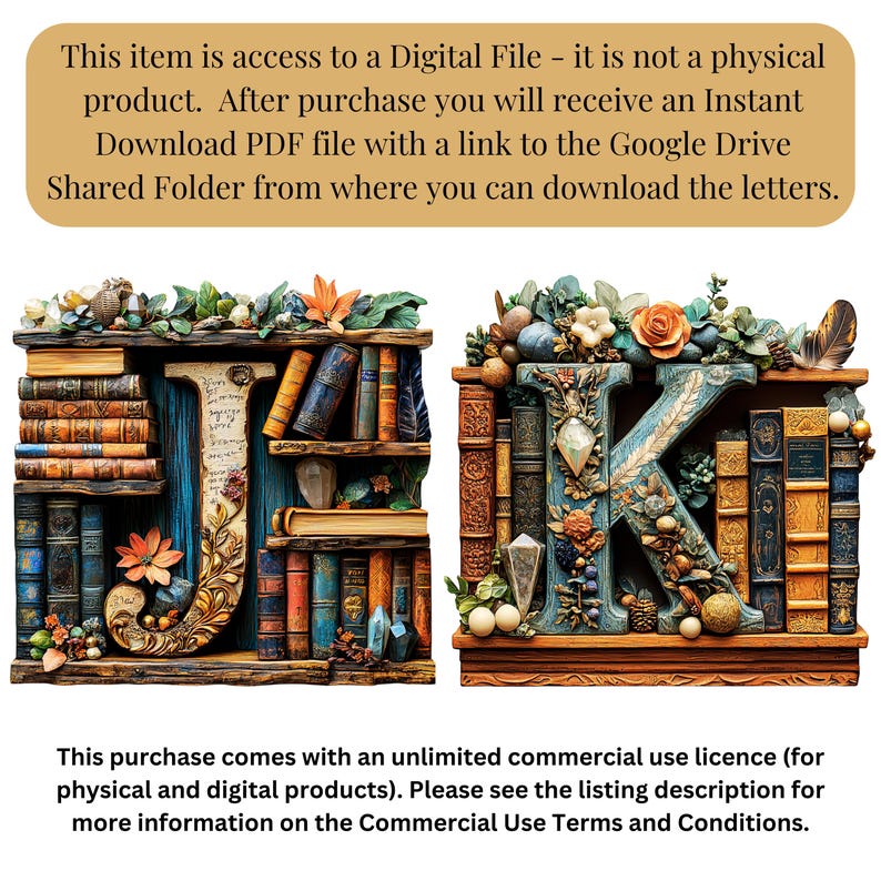 Boho Clipart Letters | Book Alphabet Designs for Scrapbooking and ...