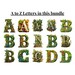 Cottage Core Clipart Alphabet Letters | Botanical PNG Fonts | Garden ...