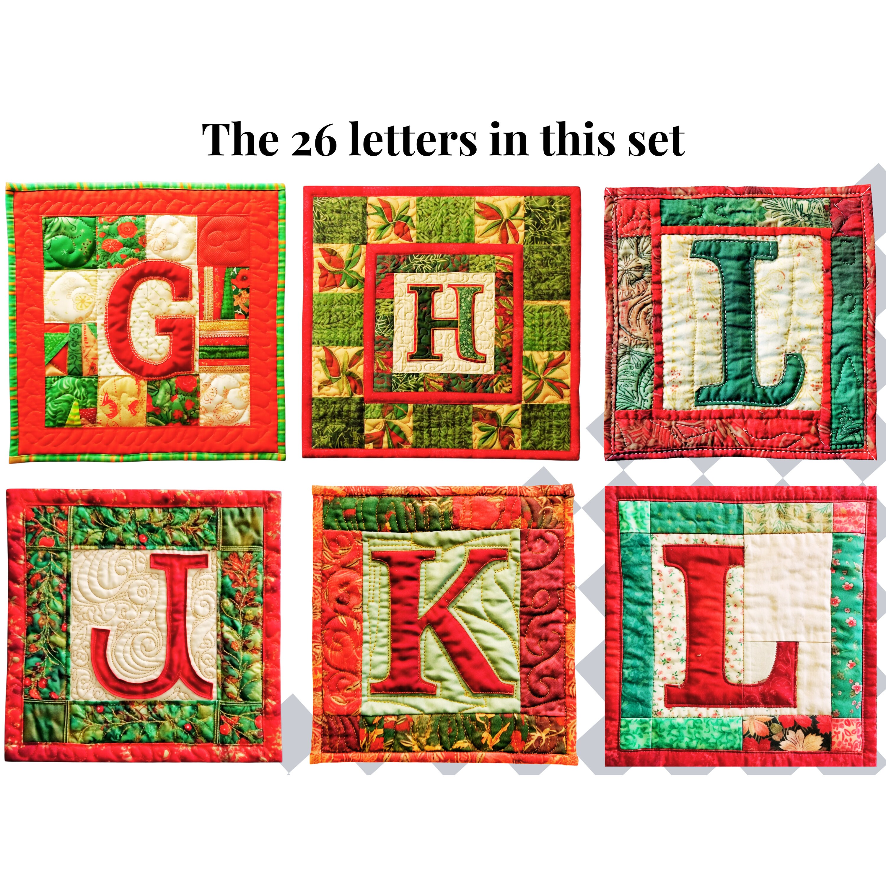 Vintage Christmas Clipart Alphabet Letters PNG for Christmas - Etsy