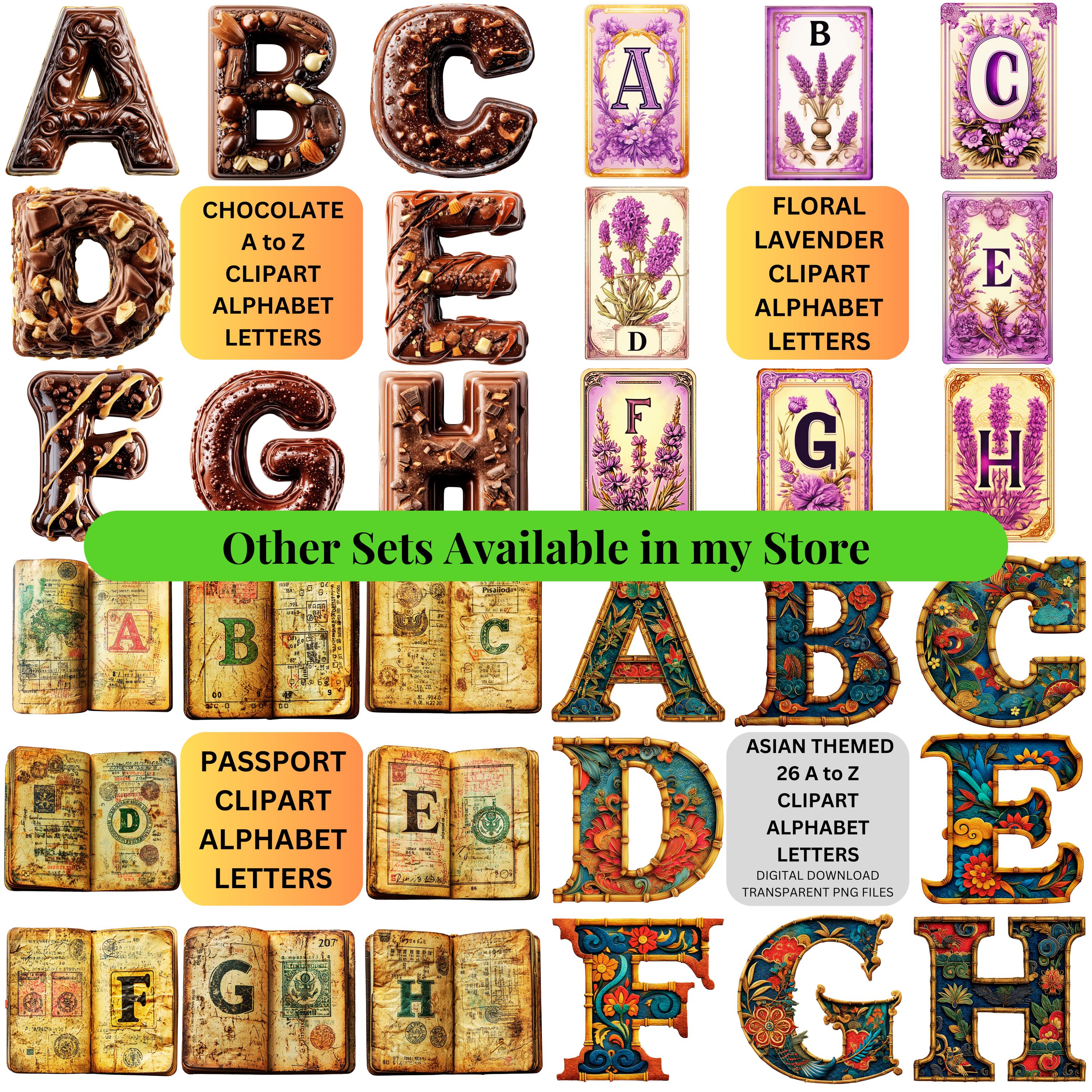 Leafy Green Clipart Alphabet Letters | Healthy Eating PNG Images ...