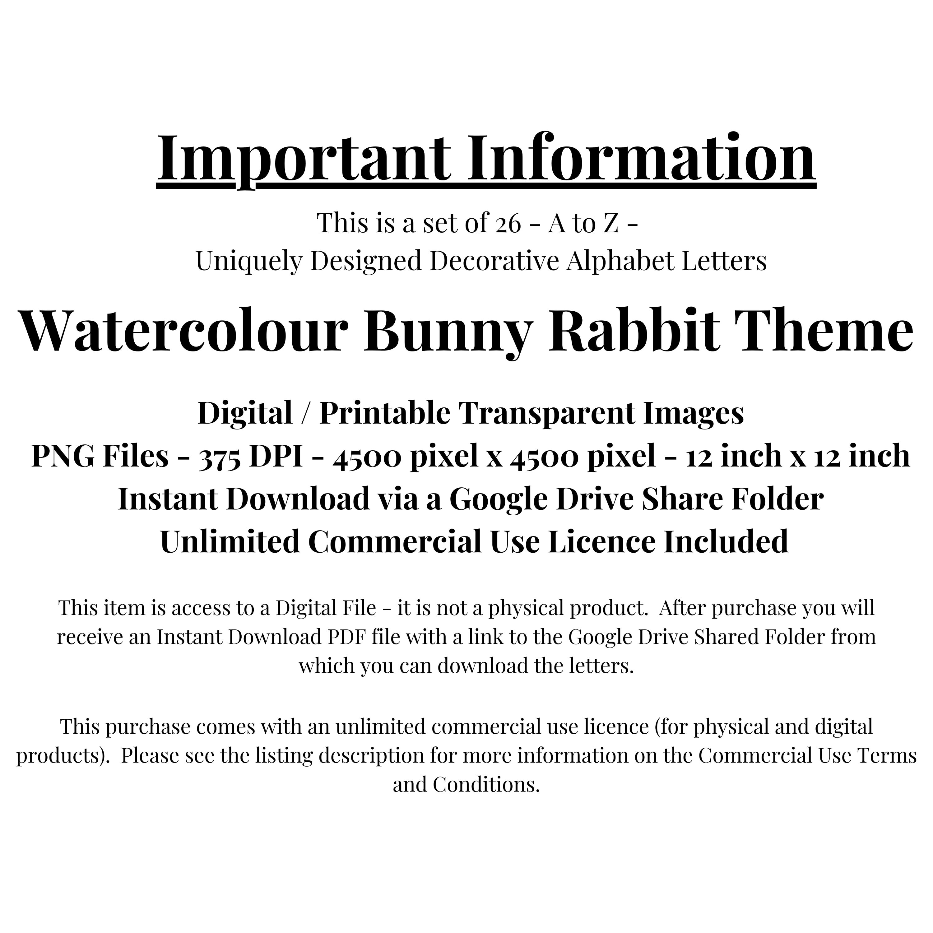 Bunny Rabbit Animal Alphabet Clipart for Farmhouse Font Cricut ...