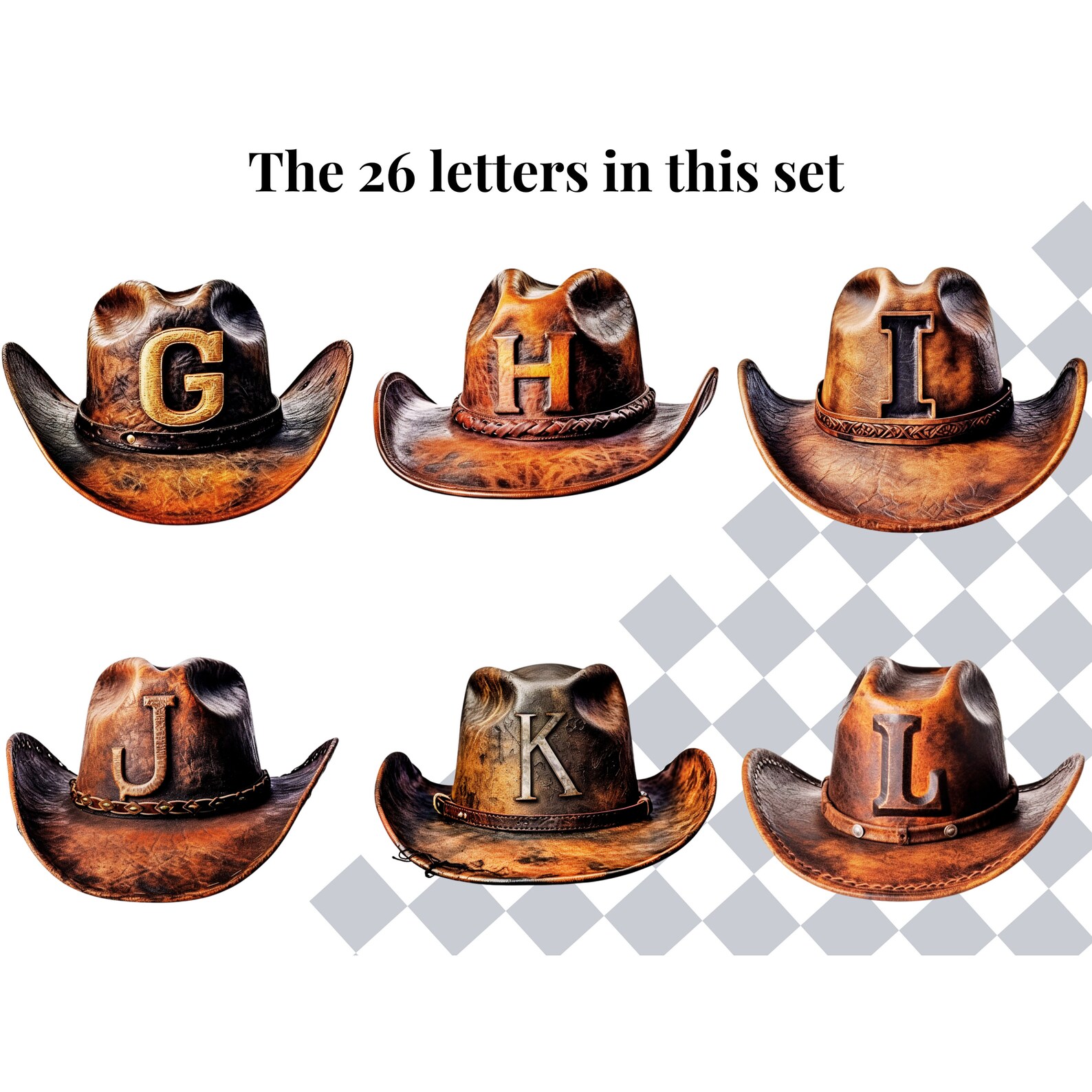 Western Letters PNG | Cowboy Cowgirl Hat Alphabet Clipart Fonts | Fun ...