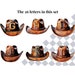 Cowboy Hat Alphabet Clipart: Western Letters PNG (digital Download) - Etsy