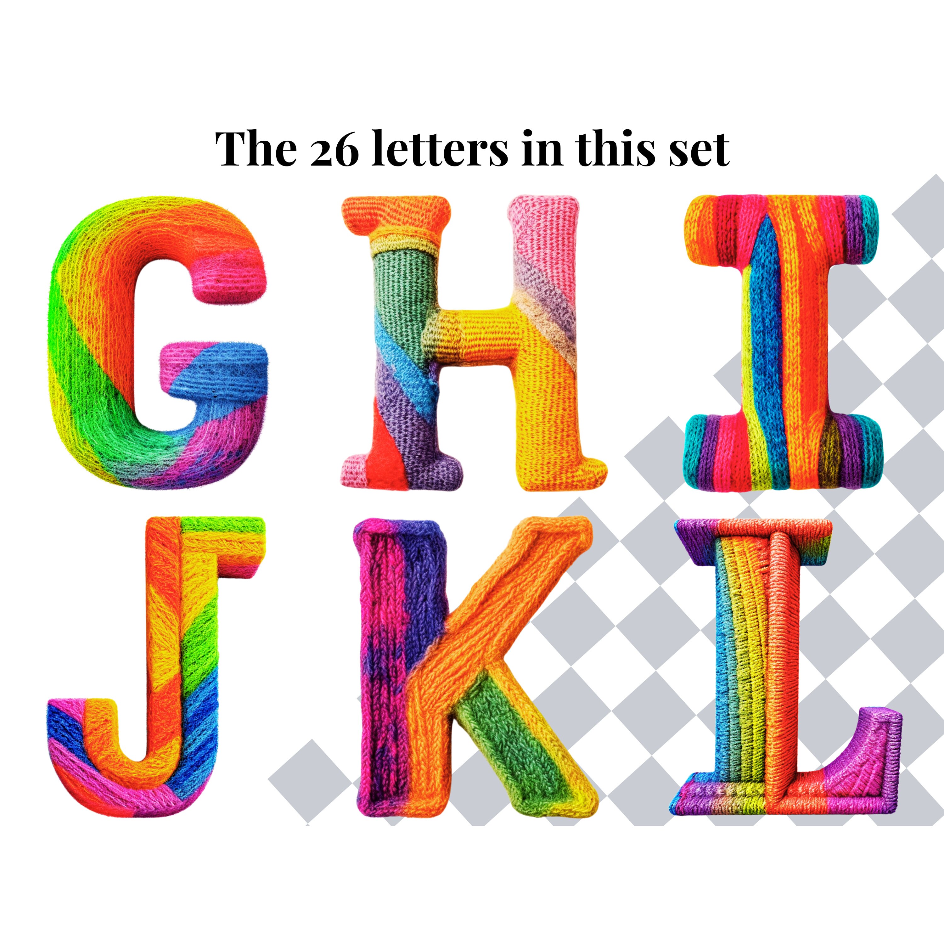 Rainbow Clipart PNG Files for Decorative Letters, Cute Cricut Fonts ...