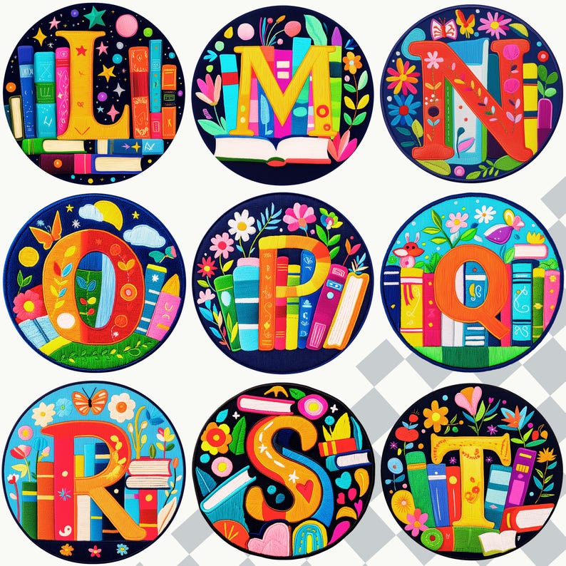 Library Clipart Alphabet Letters | Book Themed Fonts | Bookish PNG ...