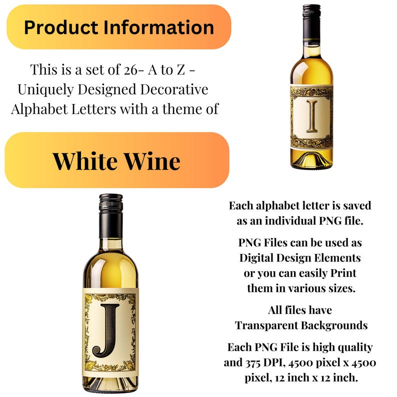 Wine Bottle Clipart Alphabet Letters | Alcohol PNG Images | White Wine ...