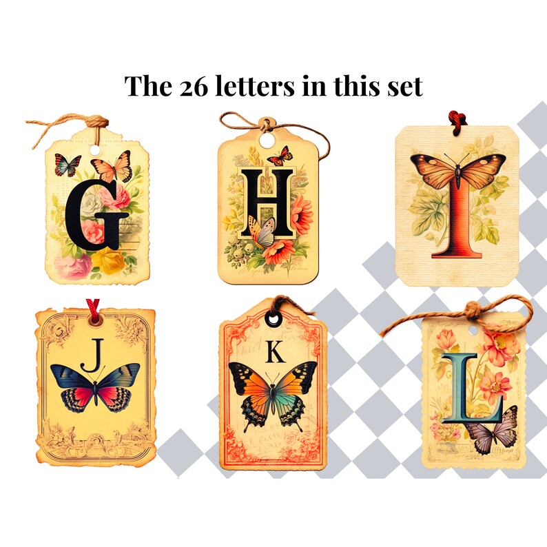 Butterfly Clipart Alphabet Letters PNG Files for Butterflies - Etsy