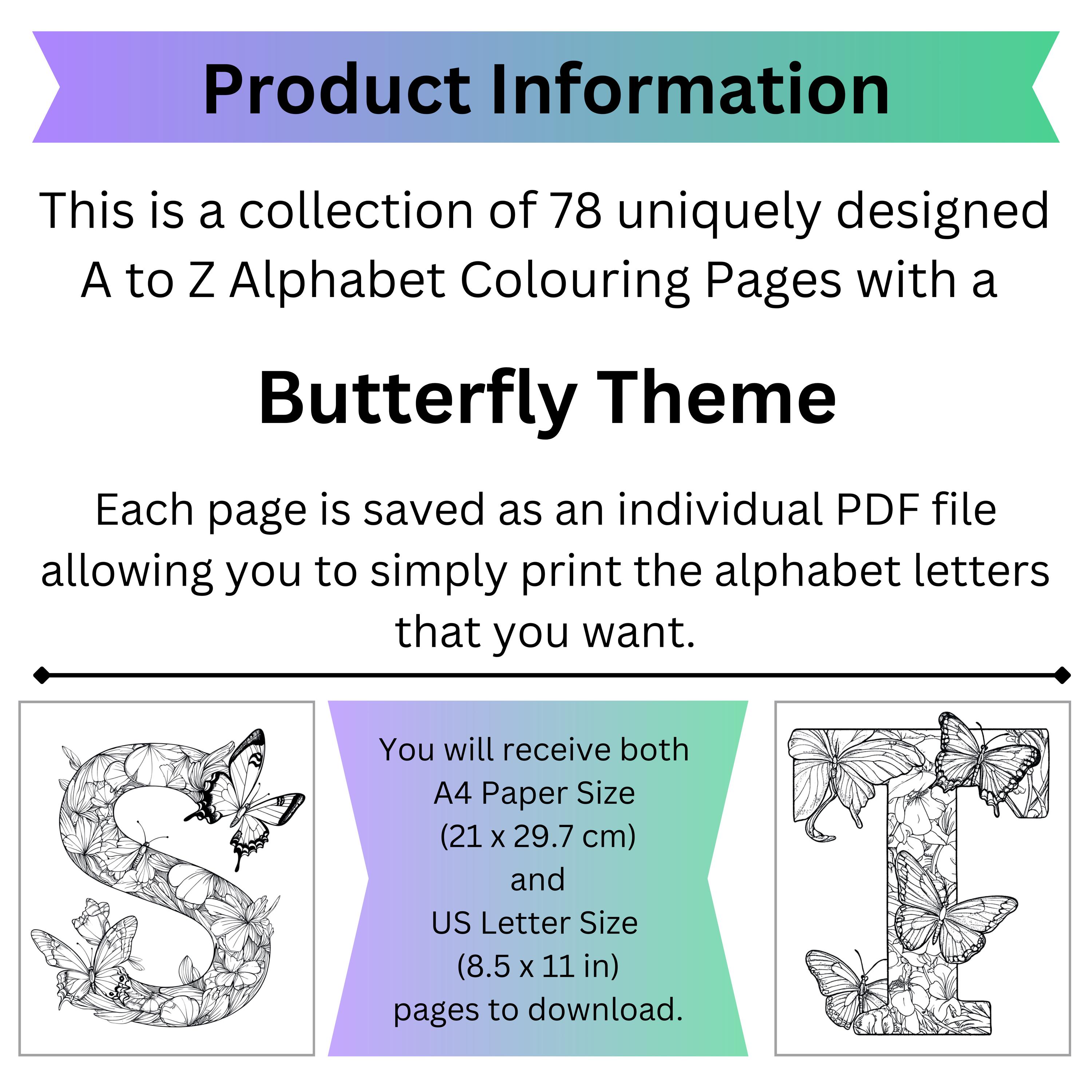 Butterfly Coloring Pages Botanical Floral Nature Digital Download PDF ...
