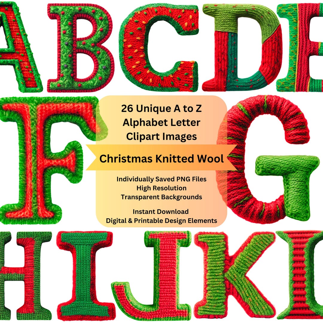 Clipart Alphabet Letters Christmas PNG Images | Printable Alphabet ...