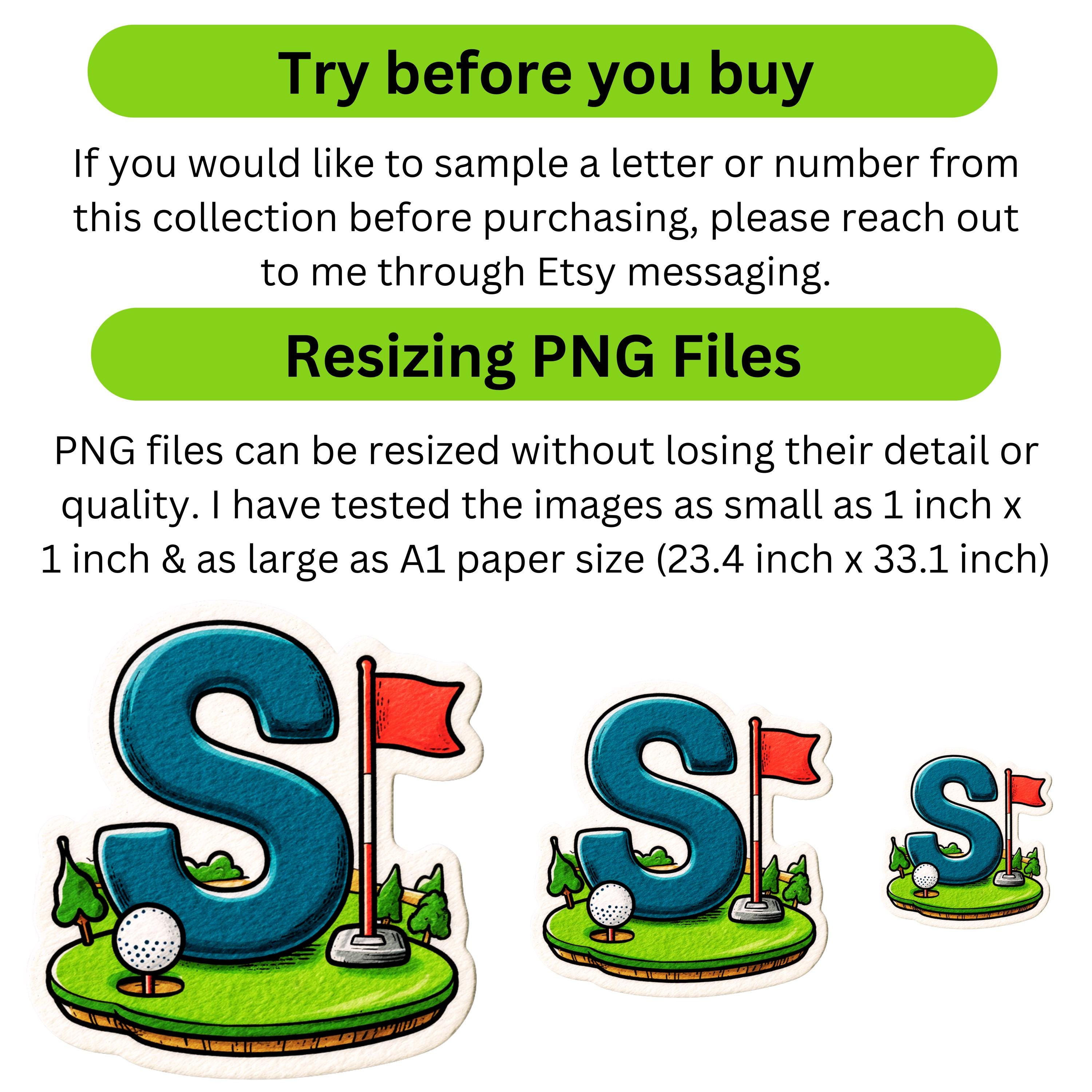 Golf Tee Clipart Alphabet Letters | Golf Ball PNG | Sporty Digital ...