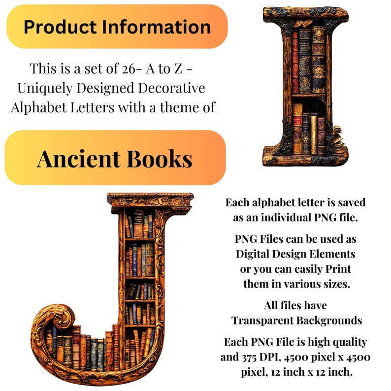 Wooden Bookshelf Alphabet PNG Images | Vintage Library and Book Clipart ...