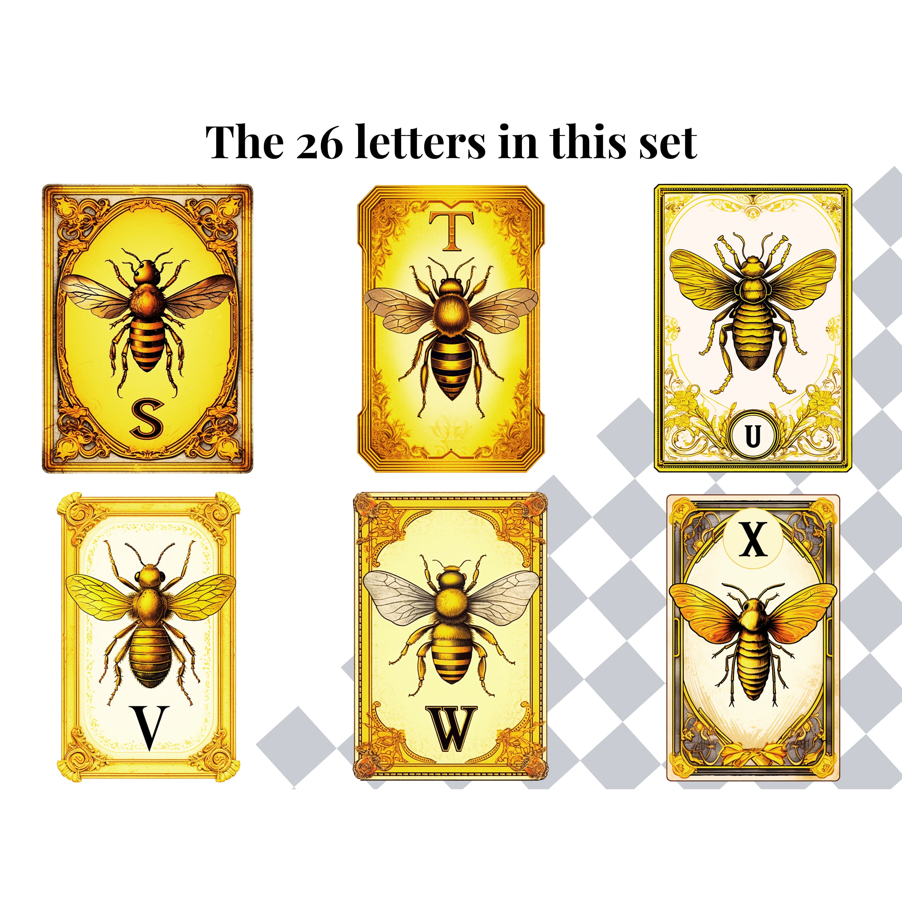 Bee Digital Download for Printable Paper Alphabet Letters Bee - Etsy