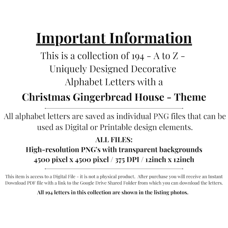 Gingerbread House Clipart Alphabet Letters | PNG Christmas Fonts | Xmas ...