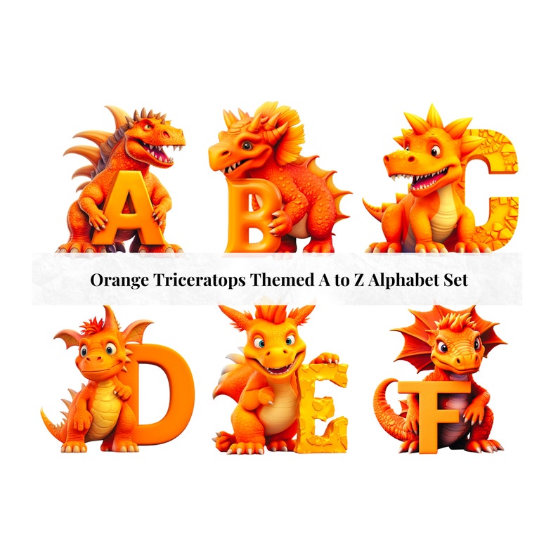 Dinosaurs Clipart Font Bundle for DIY Crafts, Dinosaur Digital Art ...