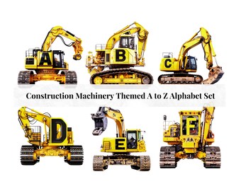 Traffic Cone Clipart Alphabet Letters PNG File for Construction Digital ...