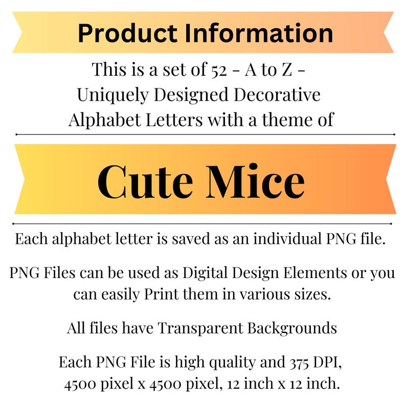 Mice Clipart Alphabet Letter PNG Files, Mouse Clip Art Whimsical Cute ...