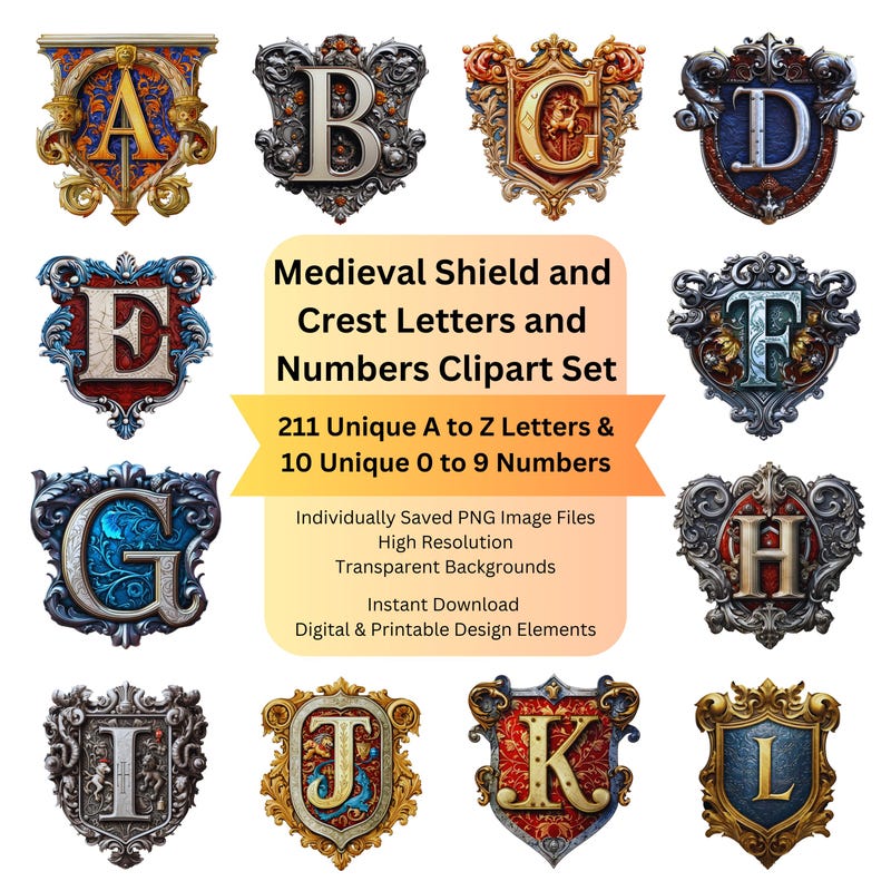 Medieval Alphabet - Etsy