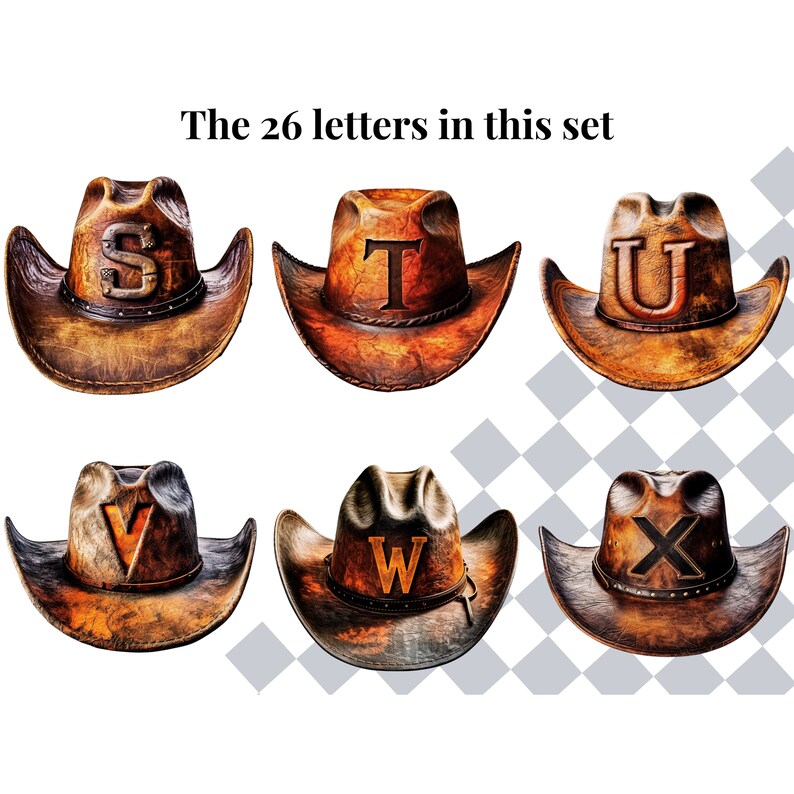 Western Letters PNG | Cowboy Cowgirl Hat Alphabet Clipart Fonts | Fun ...