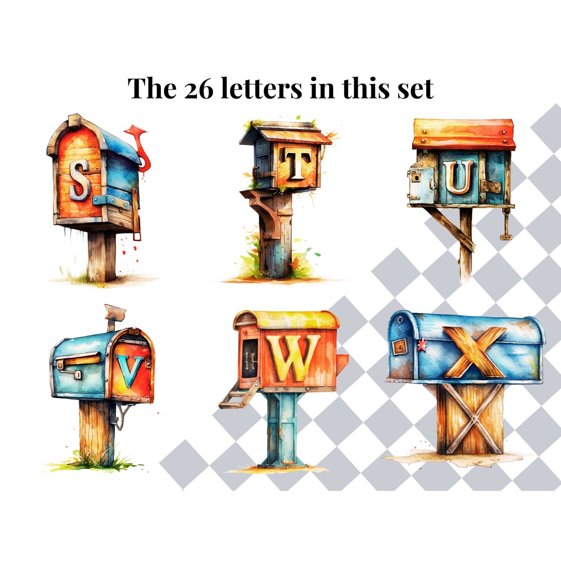 Printable Alphabet Letters and Numbers for Teacher Clipart, PNG Designs ...