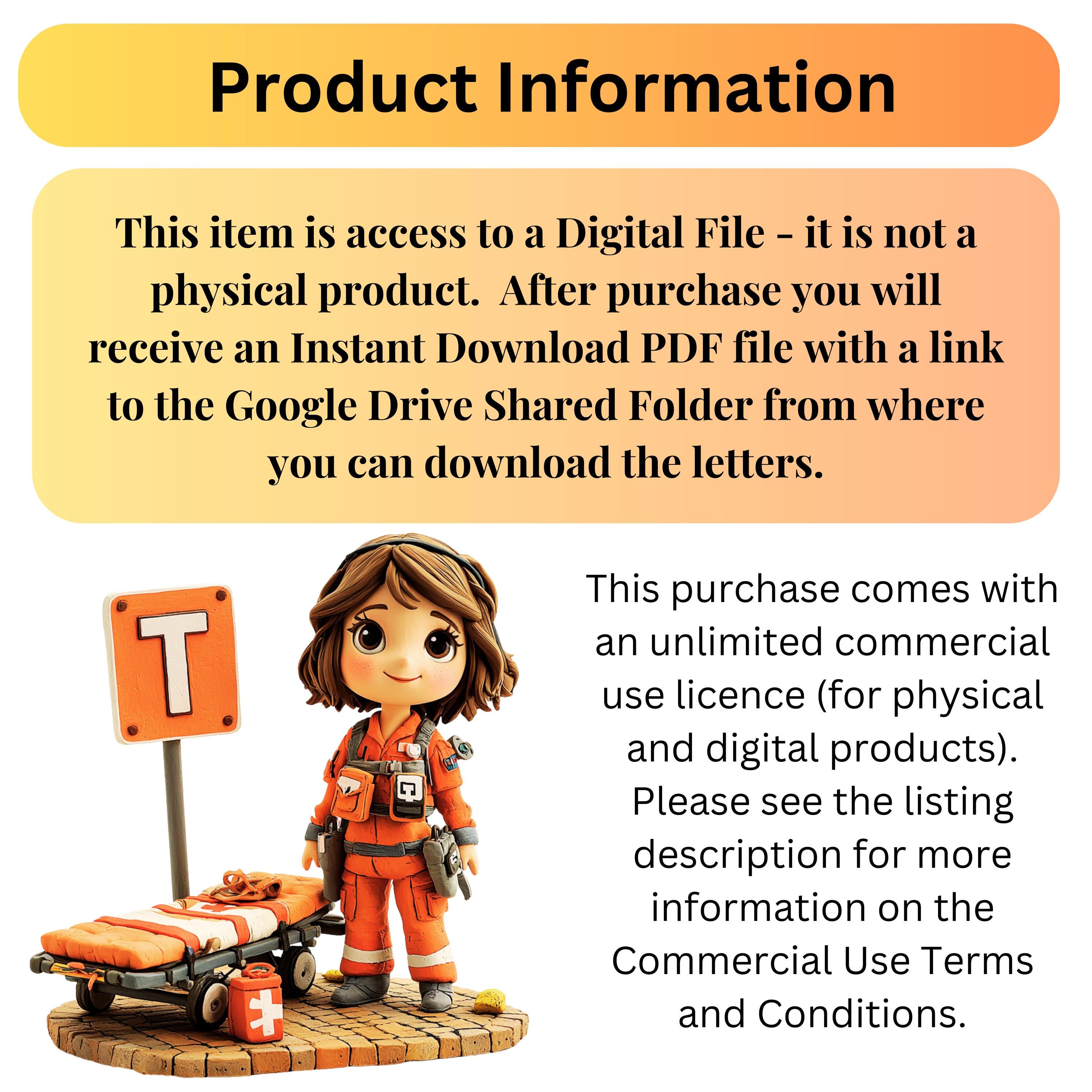 Paramedic EMT Clipart Alphabet Letters PNG | First Responder Alphabet ...