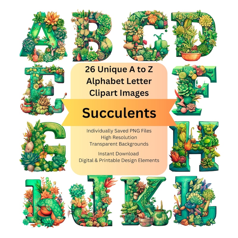 Succulent Letter - Etsy
