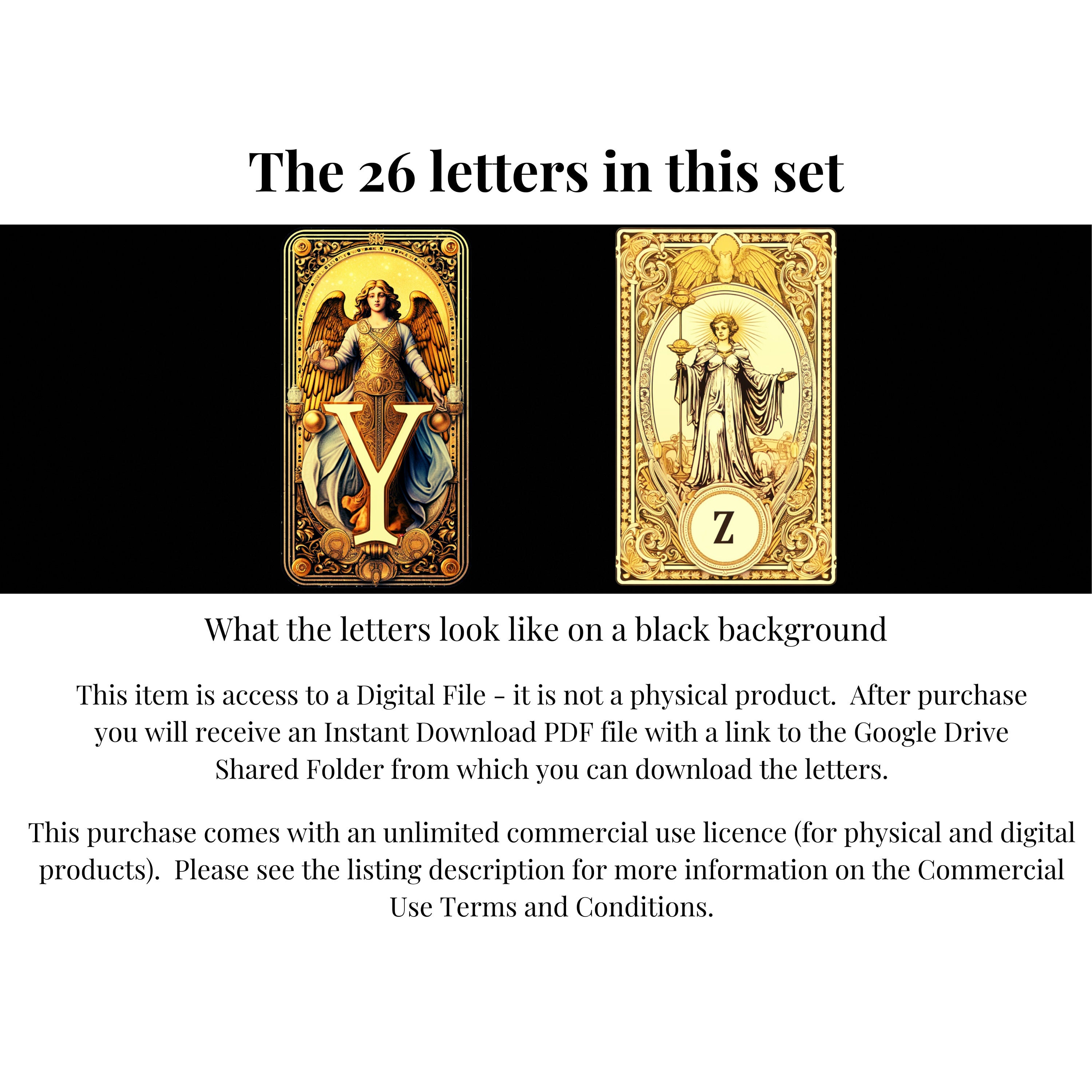 Guardian Angel Digital Paper for Digital Download Vintage Ephemera Gold ...