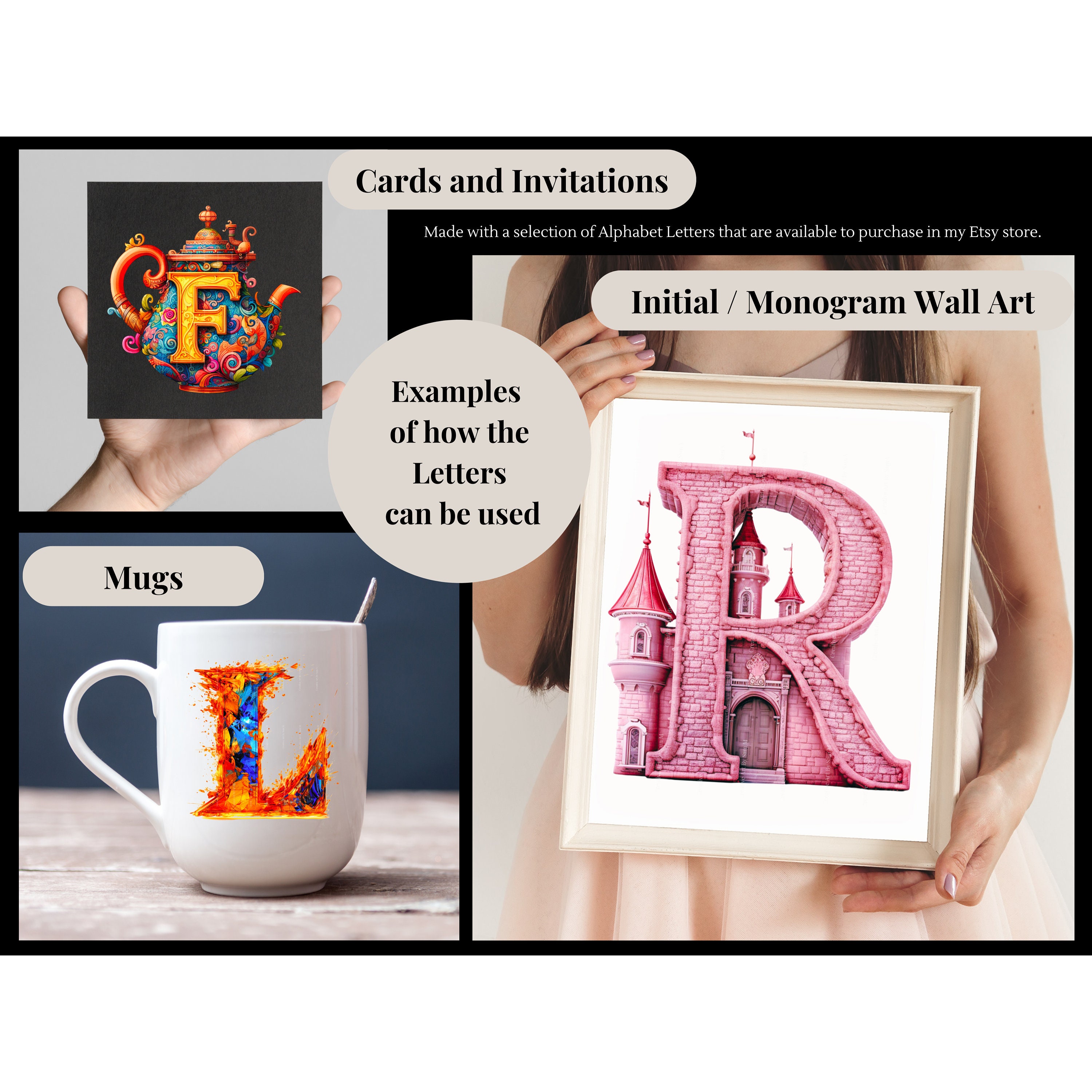 Santa Hat Alphabet Clipart for Commercial Use Christmas PNG Download ...