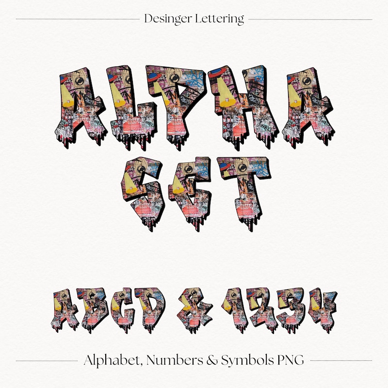 Graffiti Numbers - Etsy