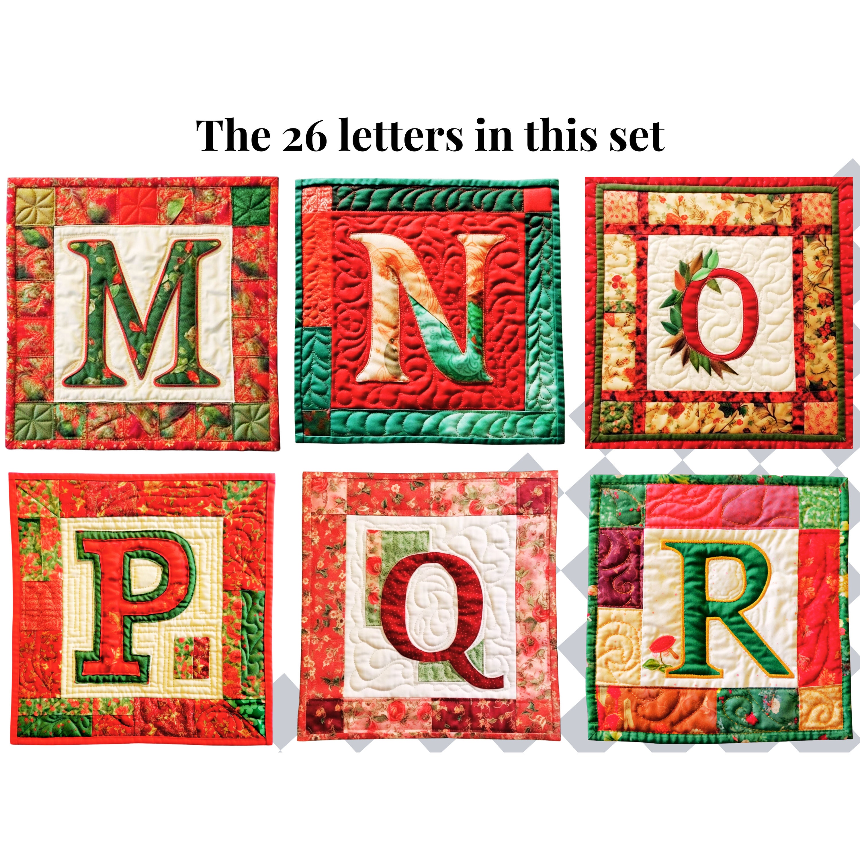 Vintage Christmas Clipart Alphabet Letters PNG for Christmas - Etsy