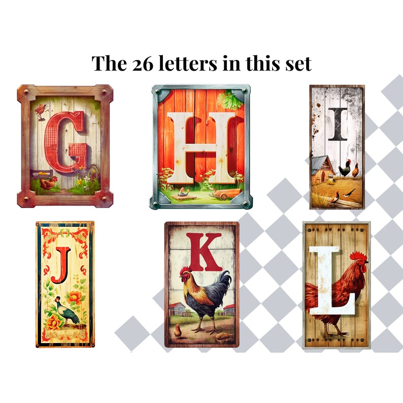 Rustic Alphabet Clipart: Country Western Letters PNG (digital Download ...