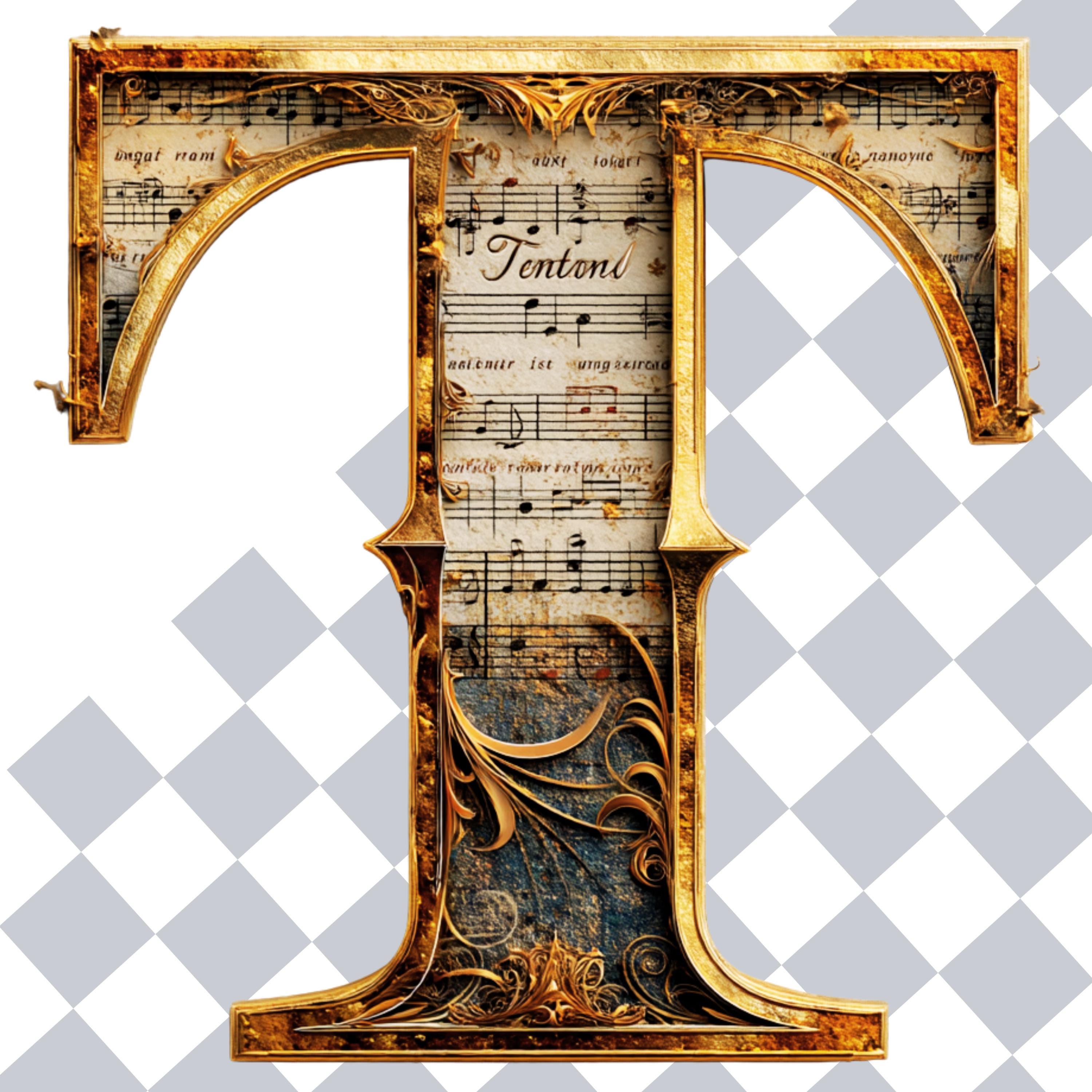 Music Clipart Alphabet: Retro Musical Font (PNG Digital Download) - Etsy