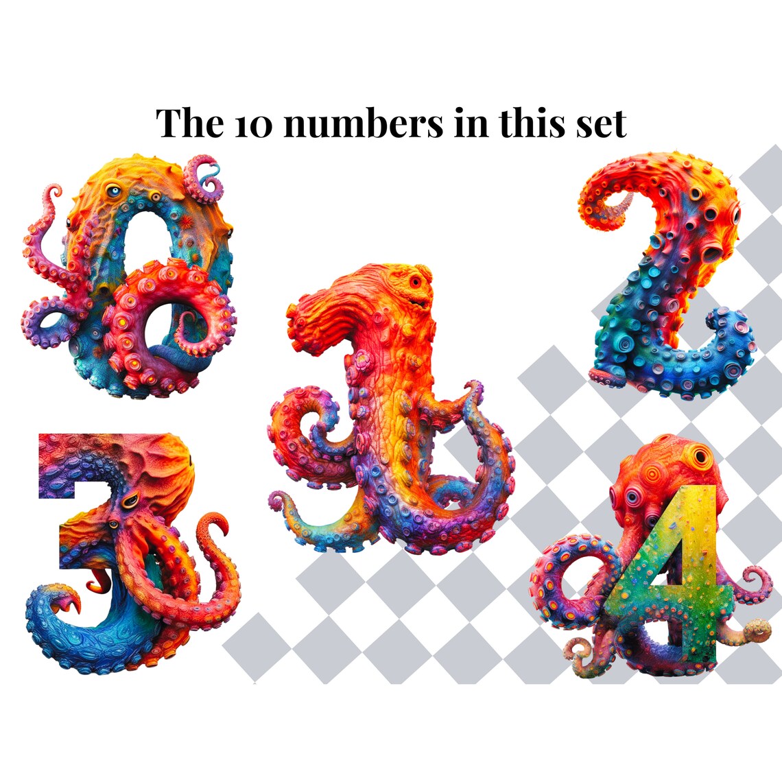 Octopus Printable Alphabet Letters and Numbers for Under the Sea ...