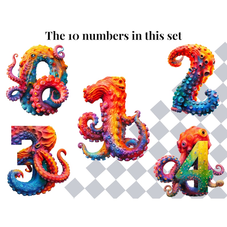 Octopus Printable Alphabet Letters and Numbers for Under the Sea ...