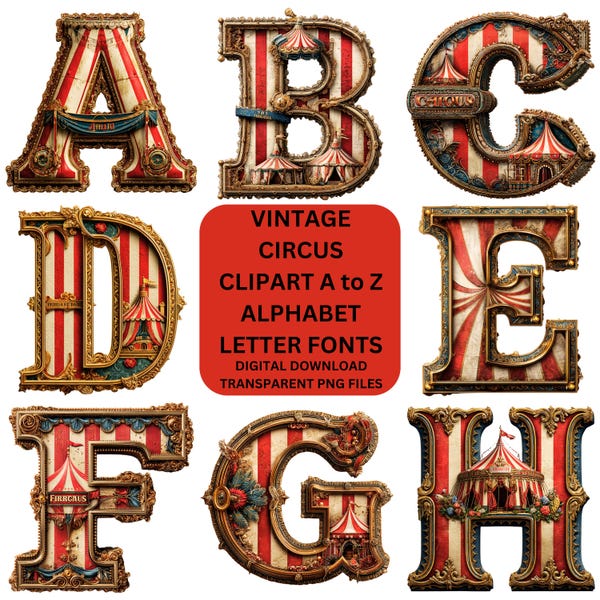 Carnival Letters - Etsy