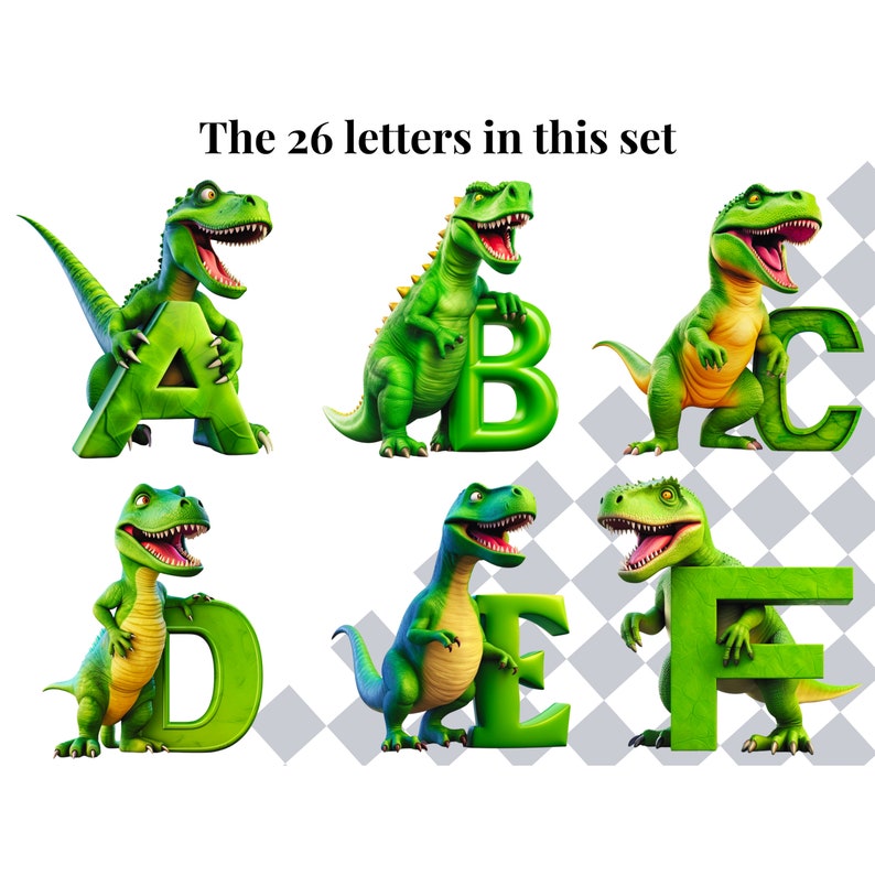 Tyrannosaurus Rex Dinosaur Alphabet Clip Art and Image Files for T Rex ...