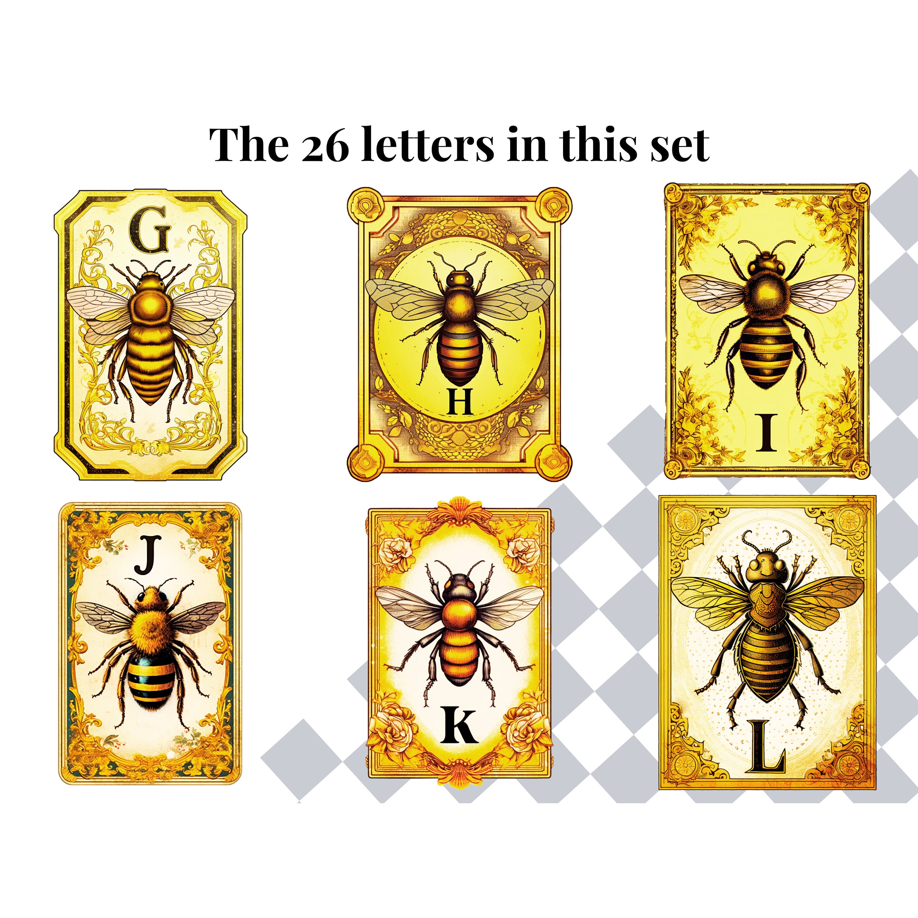 Bee Digital Download for Printable Paper Alphabet Letters Bee - Etsy