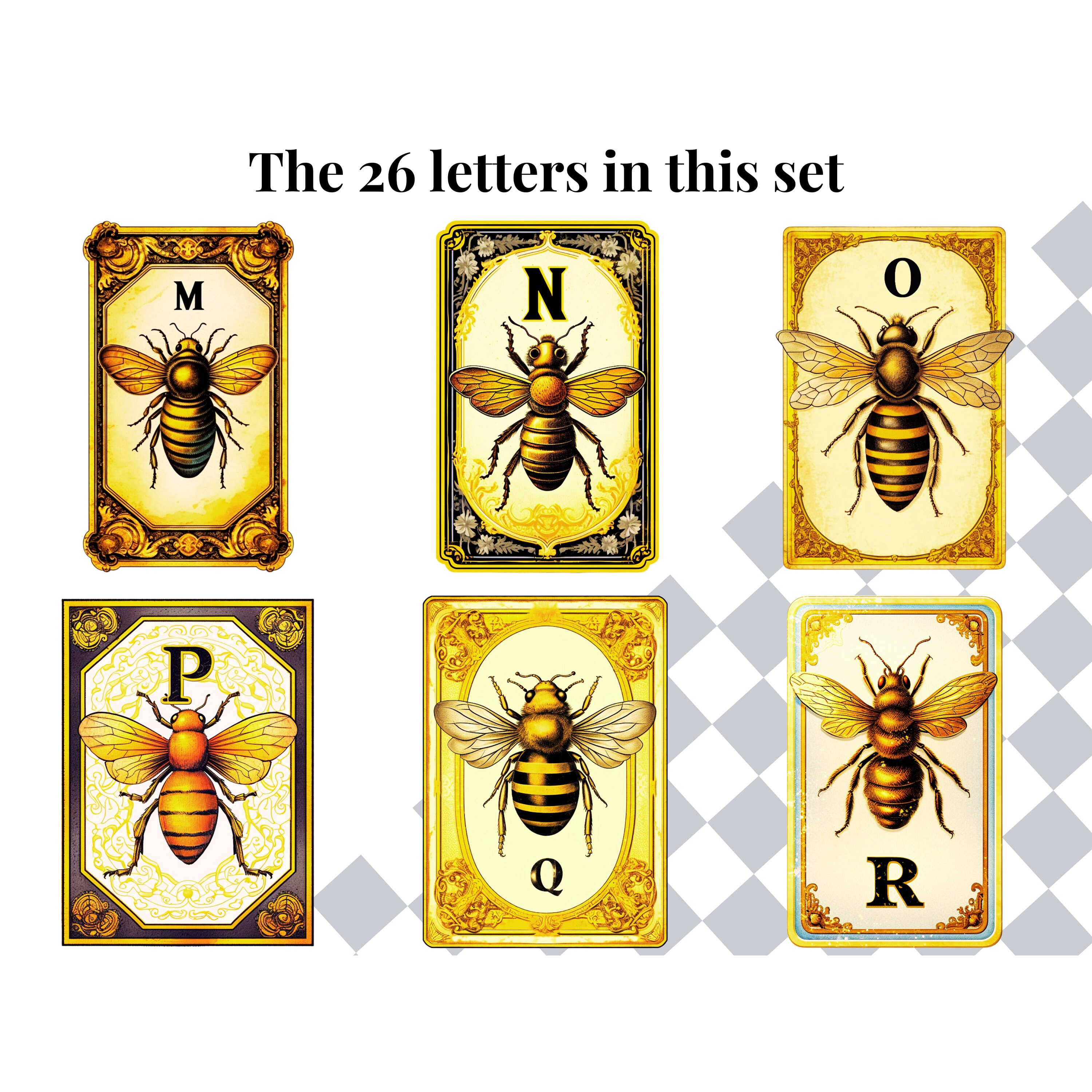 Bee Digital Download for Printable Paper Alphabet Letters Bee - Etsy