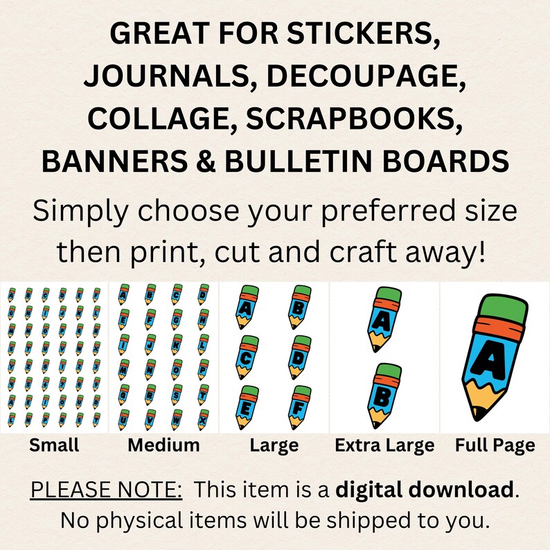 PRINT & CUT Alphabet Letters and Numbers | Printable Pencil Lettering ...