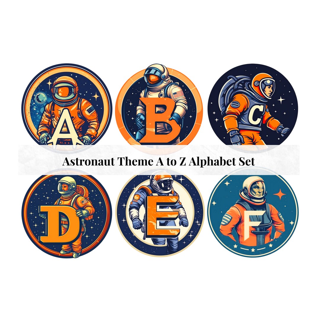 Astronaut Clipart Alphabet Letters PNG for Spaceship Clip Art, Outer ...