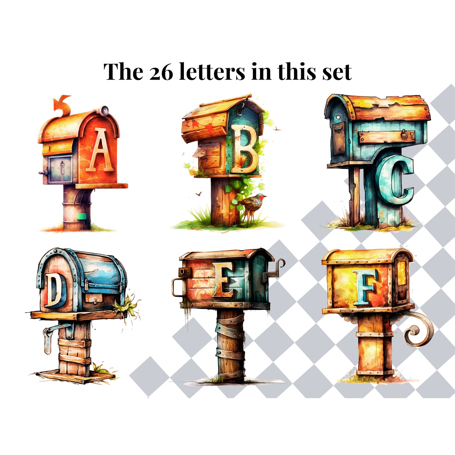 Printable Alphabet Letters and Numbers for Teacher Clipart, PNG Designs ...