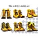 Construction Clipart Letters | Builder PNG Alphabet Fonts | Work Boot ...