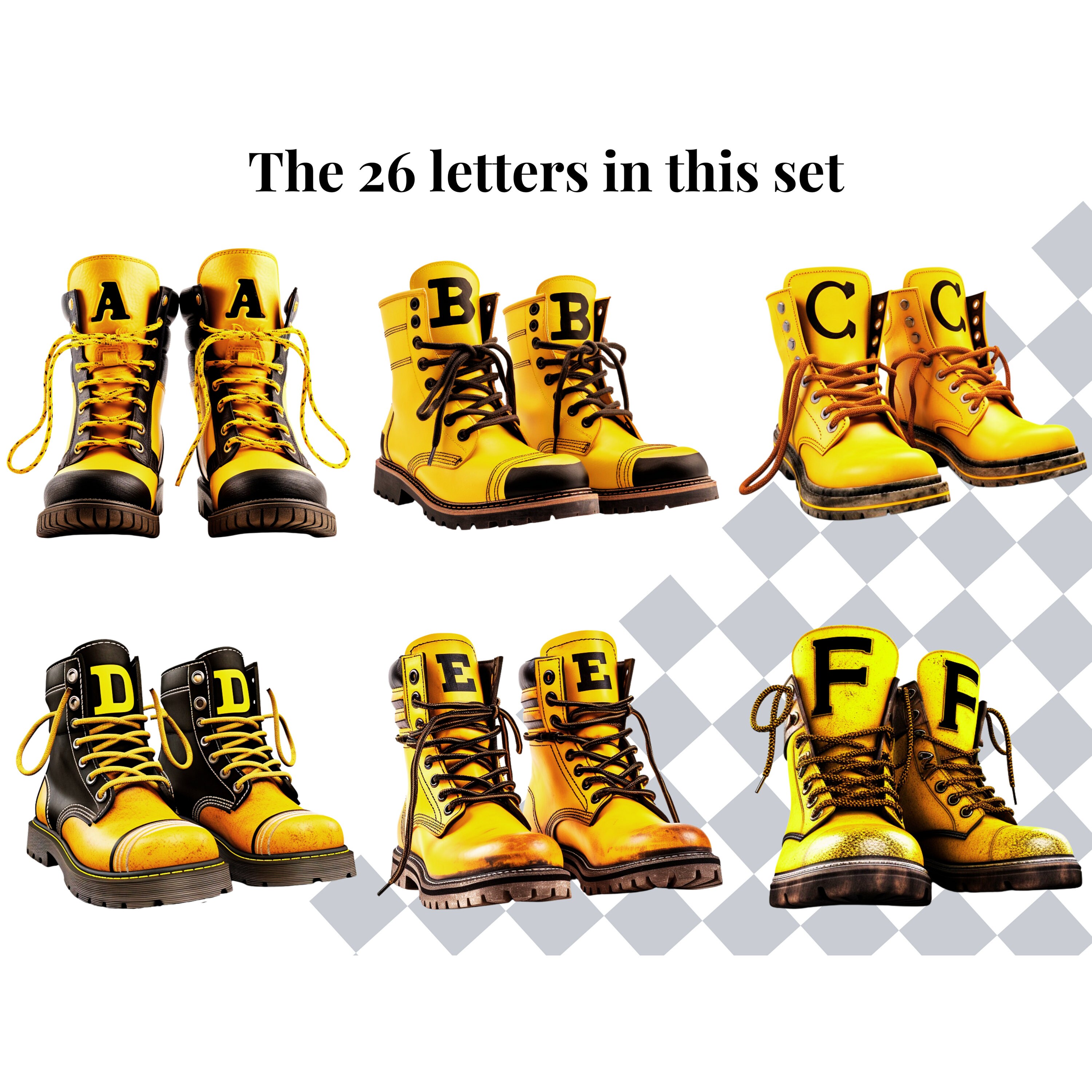 Construction Clipart Alphabet Letters PNG Files for Digital Download ...