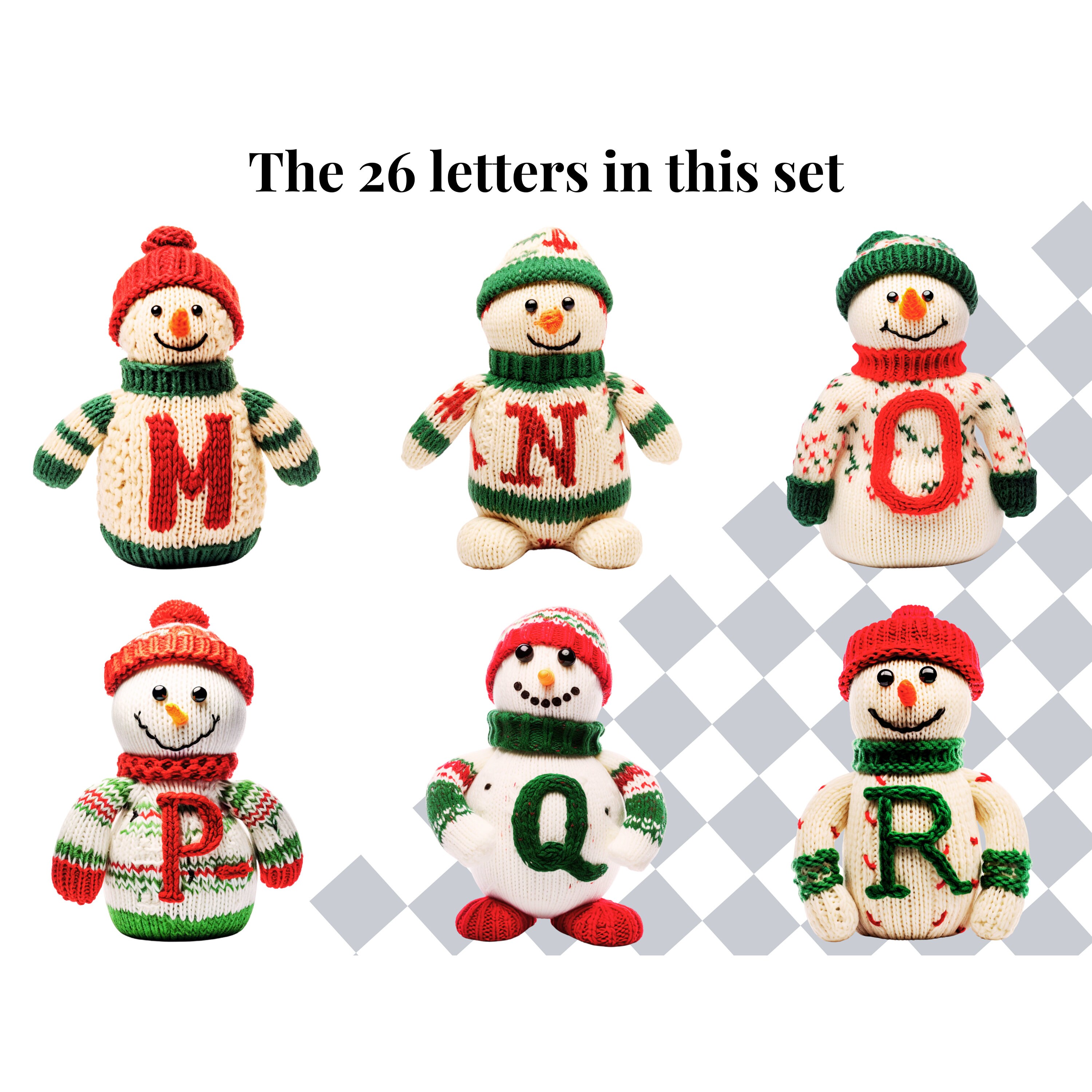 Snowman Alphabet Letters for DIY Christmas Cards Arts Crafts - Etsy