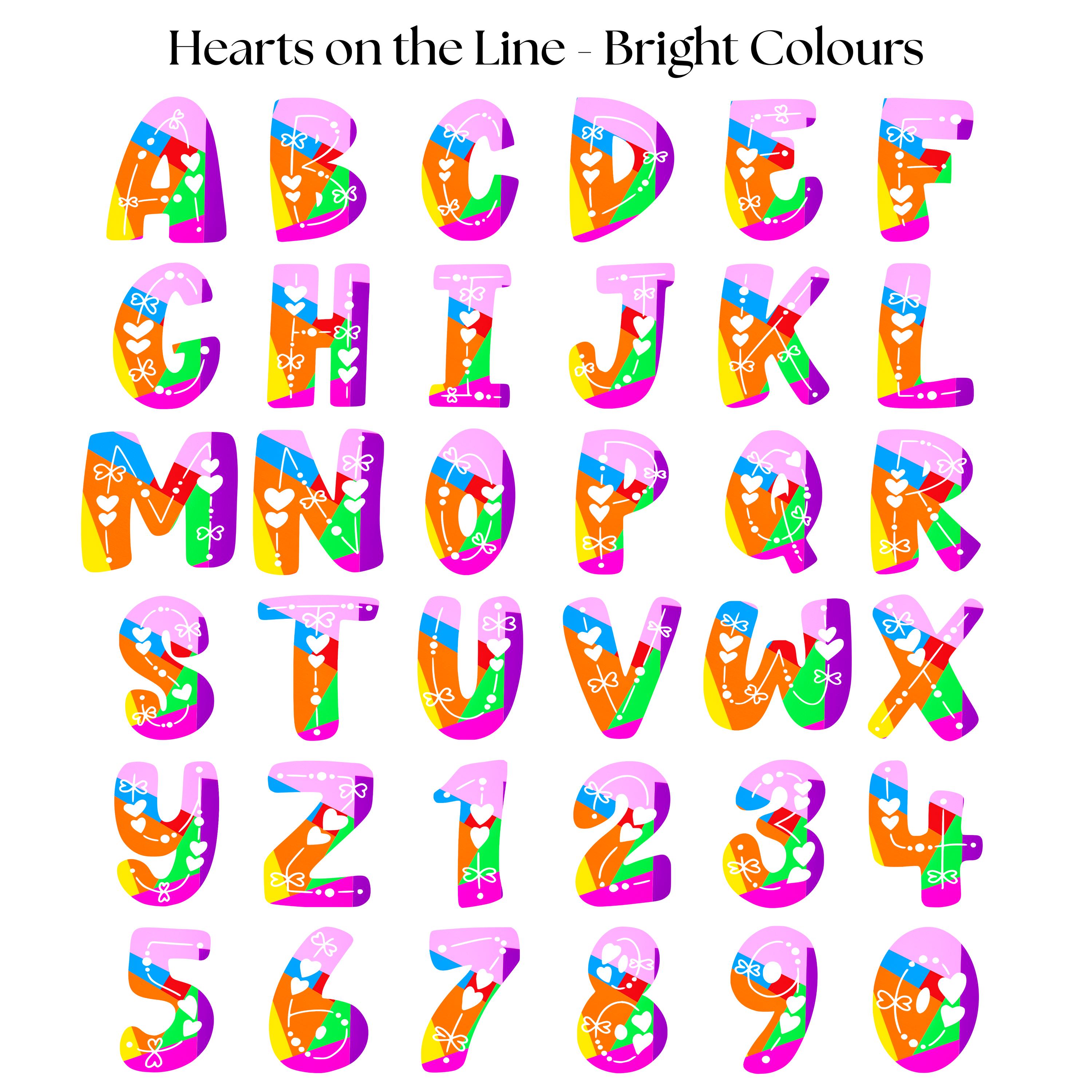 Bright Multicolour Doodle Alphabet PNG, Decorative Rainbow Letters ...