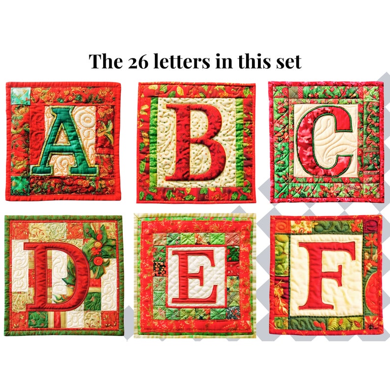Vintage Christmas Clipart Alphabet Letters PNG for Christmas - Etsy