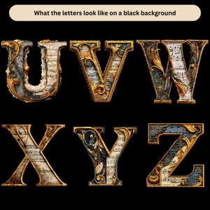 Music Clipart Alphabet: Retro Musical Font (PNG Digital Download) - Etsy