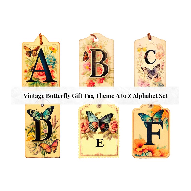 Butterfly Clipart Alphabet Letters PNG Files for Butterflies - Etsy