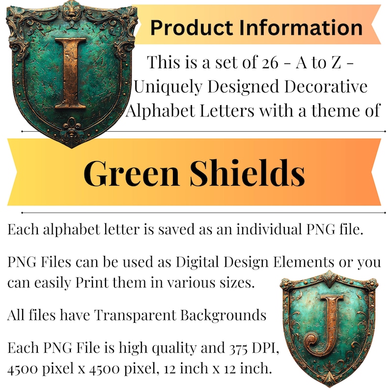 Fantasy Clipart PNG Alphabet Letters for Nursey Monogram, Gothic Armor ...