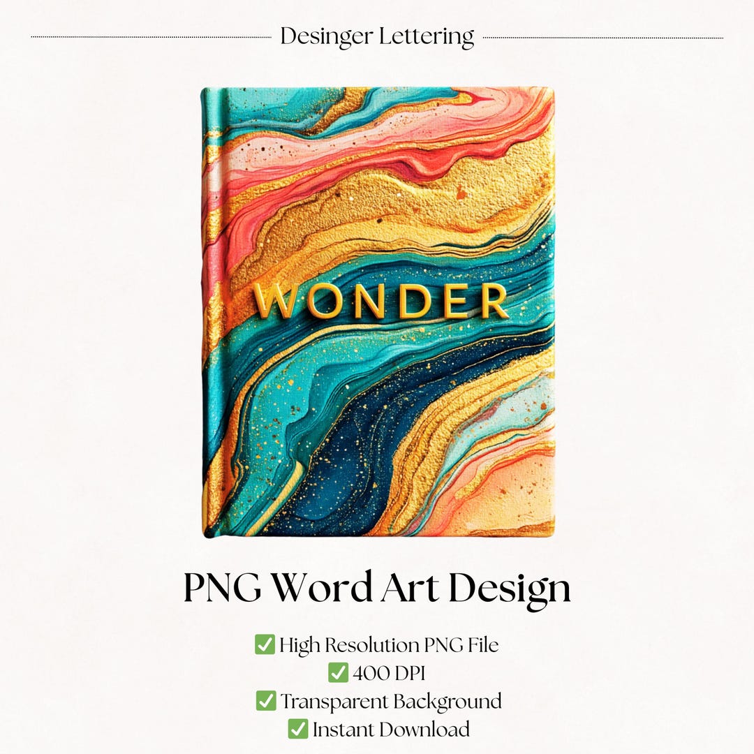 Colourful Clipart Word Art | Book PNG Image | Wonder Typography ...