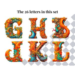 Under the Sea Clipart Alphabet Letters PNG Files for Digital Download ...